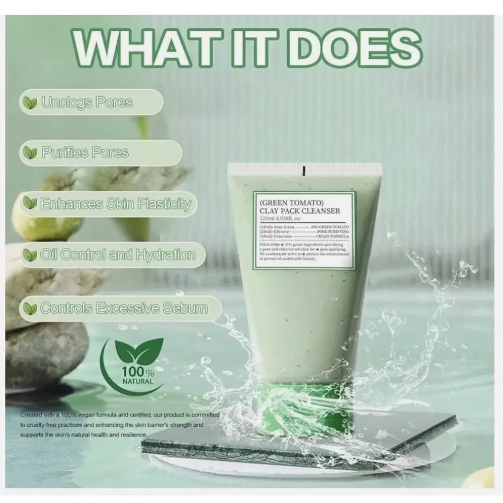 LCKL | Skincare | Green Tomato Clay Mask For Face Blackhead Remover ...